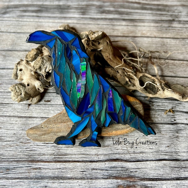 Northern Lights Raven Glass Mosaic - Etsy