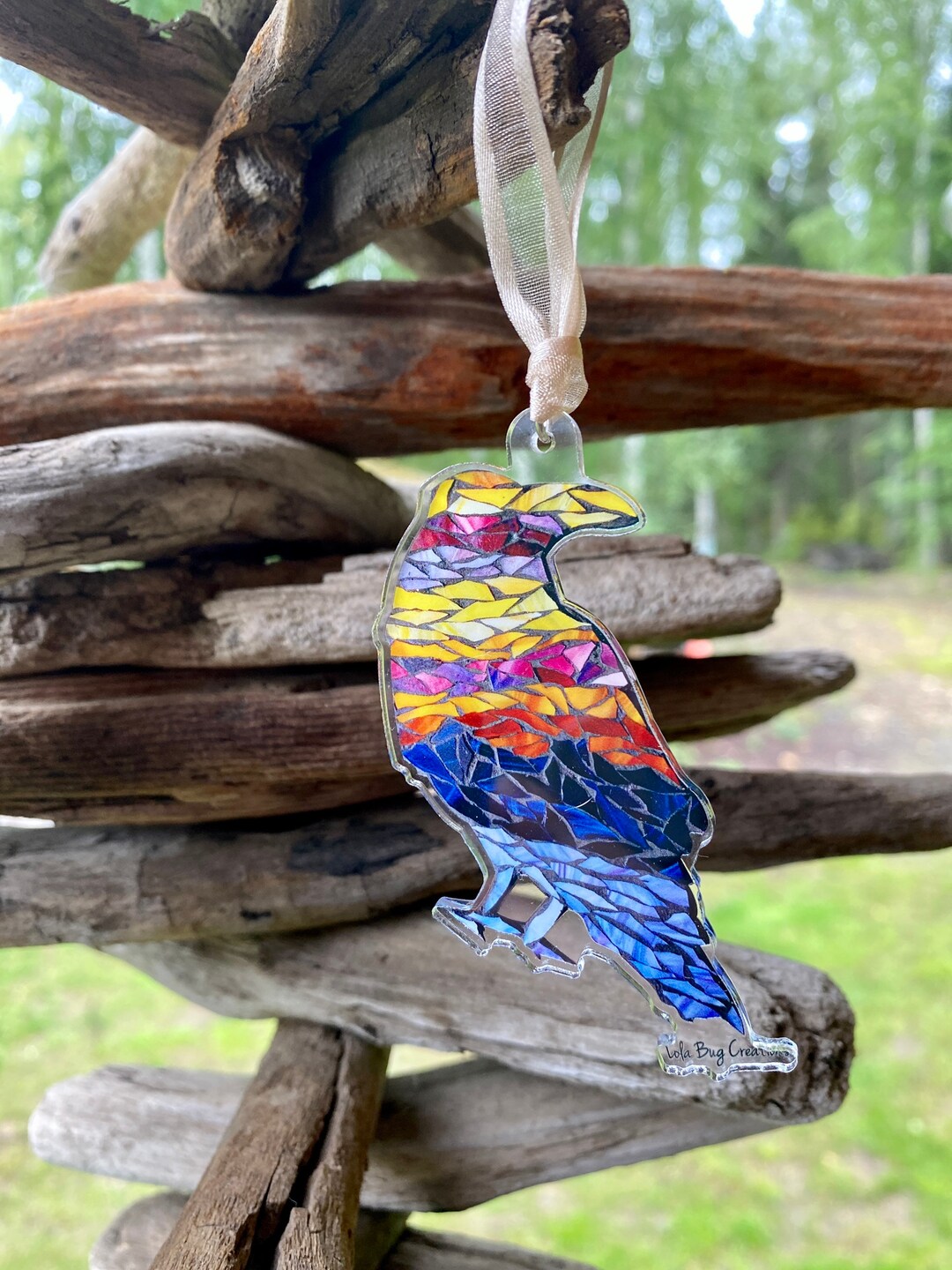 Solstice Raven Acrylic Ornament - Etsy