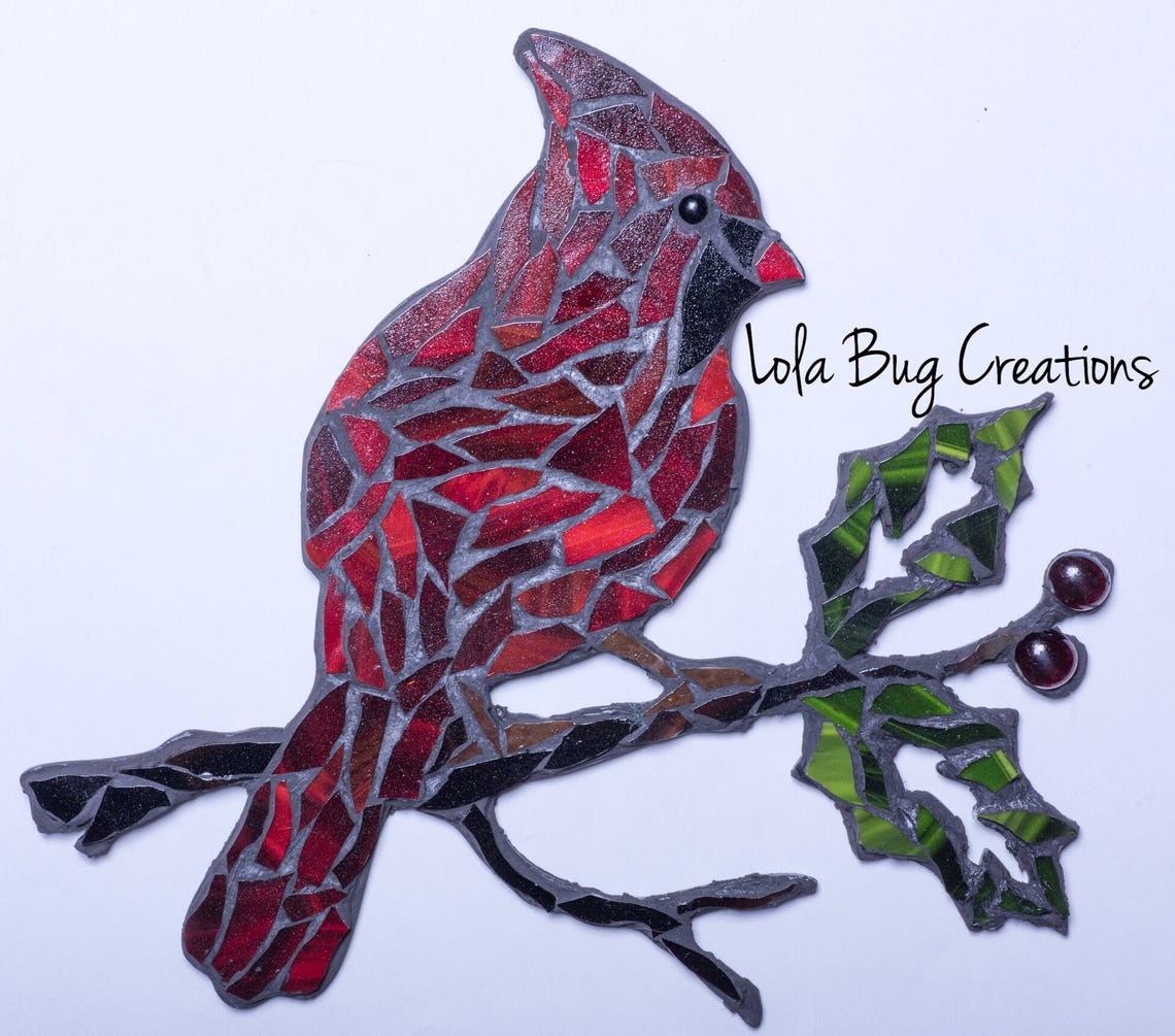 Cardinal Glass Mosaic - Etsy