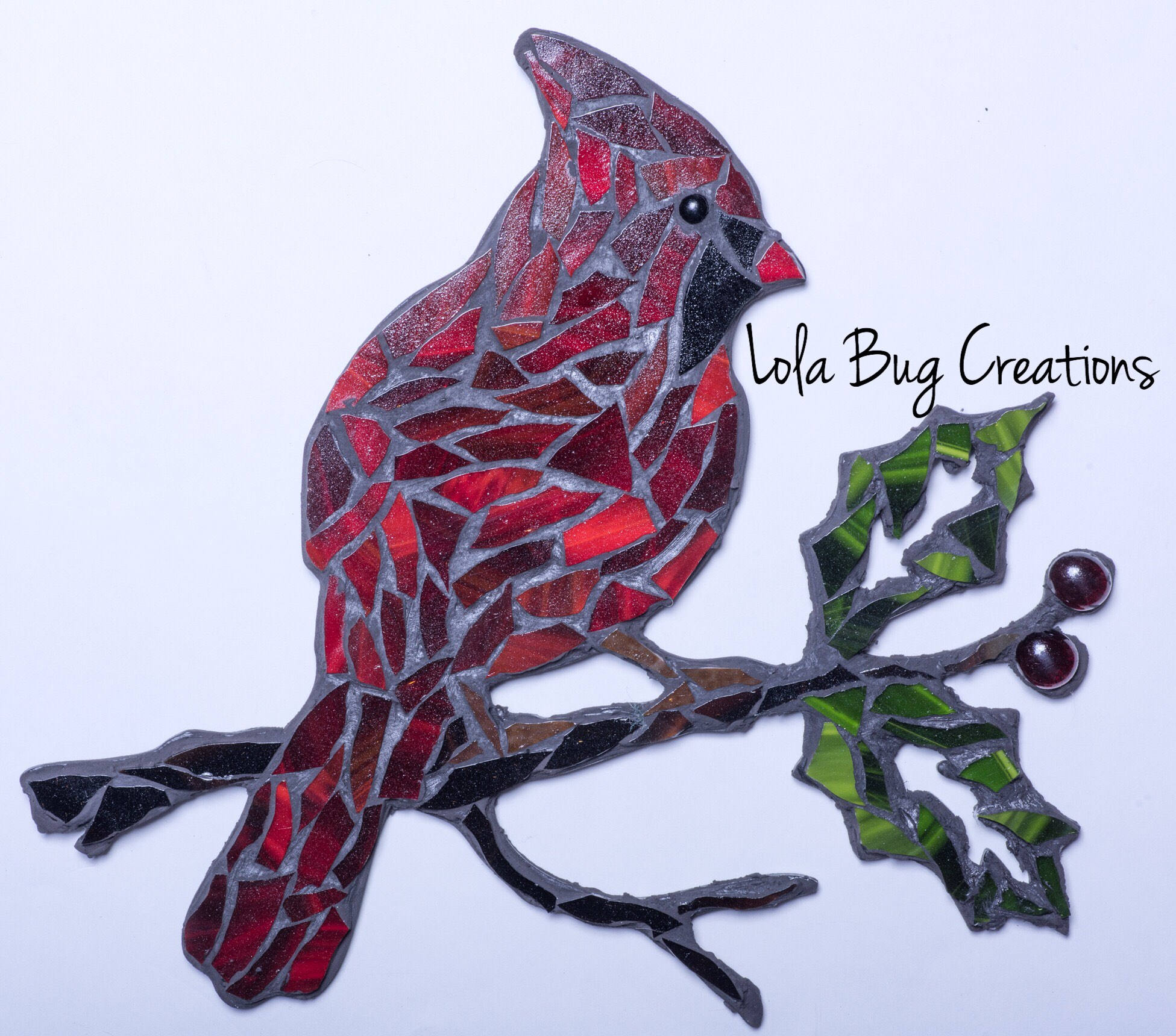 Cardinal Glass Mosaic | Etsy