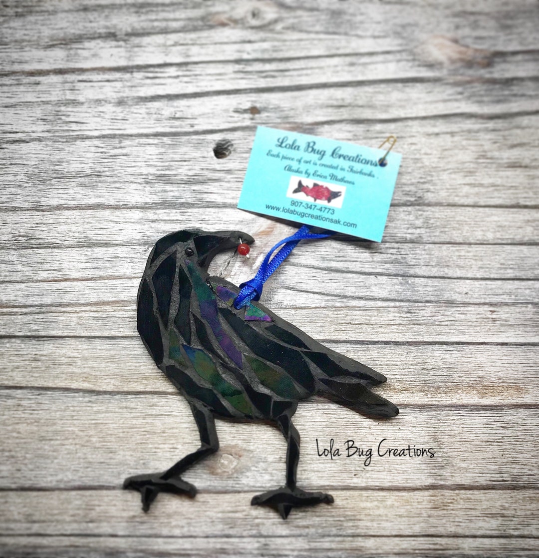 Raven Magnet Glass Mosaic - Etsy