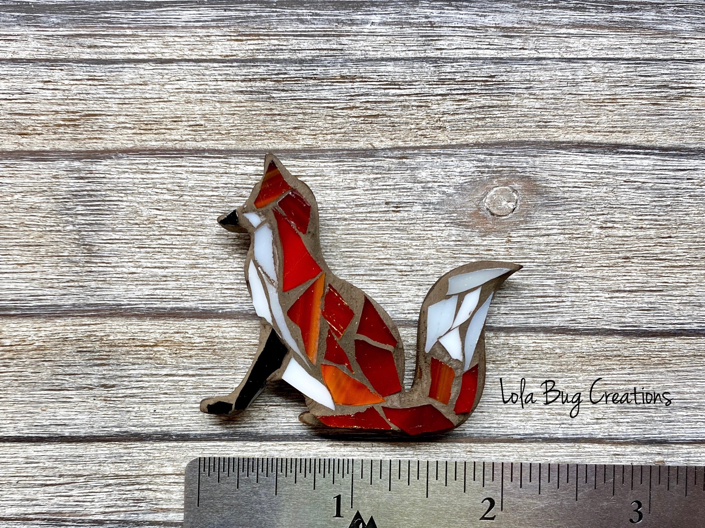 Mini Red Fox glass Mosaic Magnet | Etsy