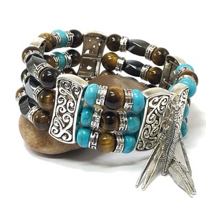 Beaded Cuff Bracelet for Women, Tigers Eye Bracelet, Gift Ideas for Her ...