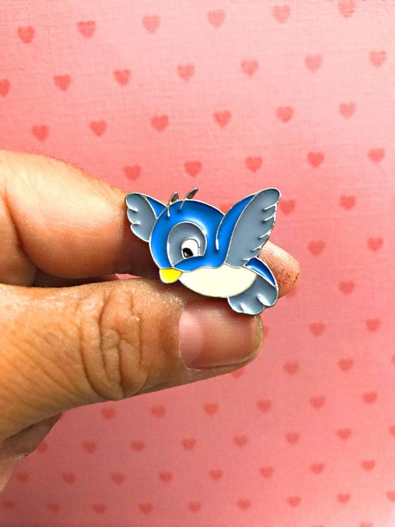 Blue Bird Pin Cinderella and Snow White Chirping Bird | Etsy