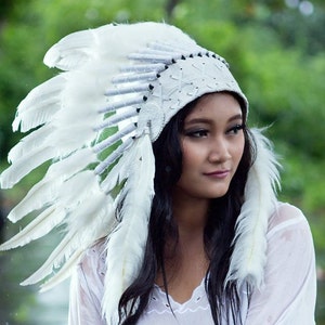 Native American Teal Indian Teal & Pink Style Faux Fur Feather ...