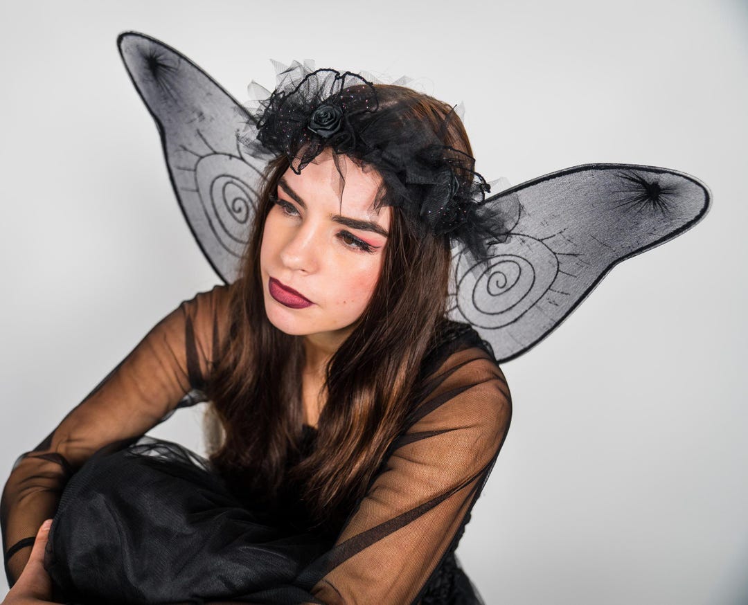 Women's Fairy Dress Tulle Headpiece and Wings Midsummer Renaissance ...