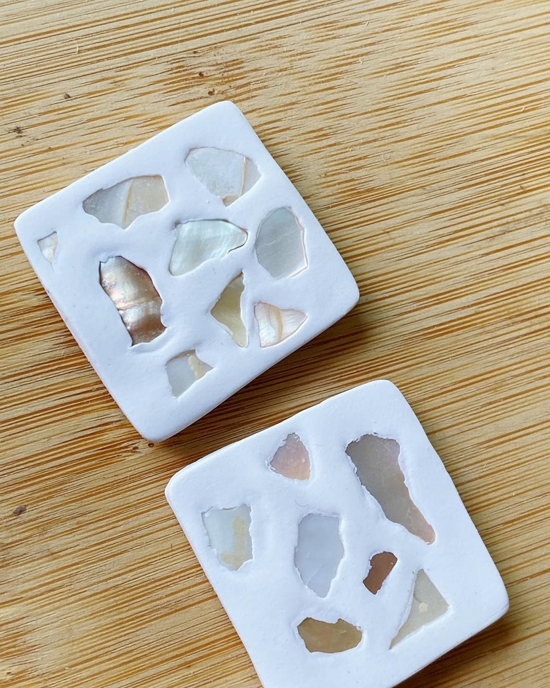 Sea Shell Clay Magnet Fridge Magnets Boho Clay Magnet Neutral Beach ...