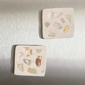 Sea Shell Clay Magnet Fridge Magnets Boho Clay Magnet Neutral Beach ...