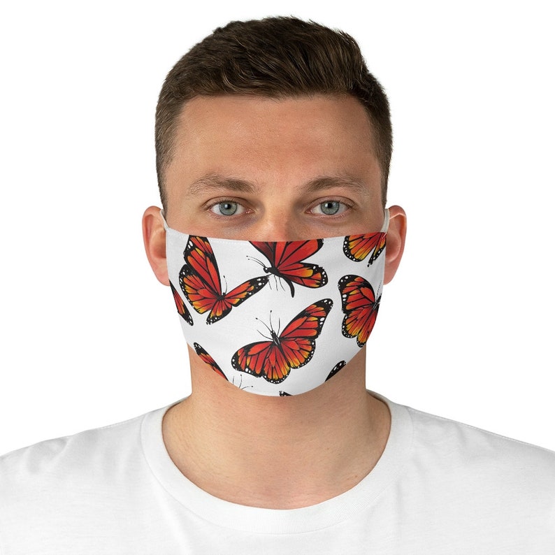 Butterfly Fabric Face Mask Cute Butterfly Face Mask Reusable | Etsy