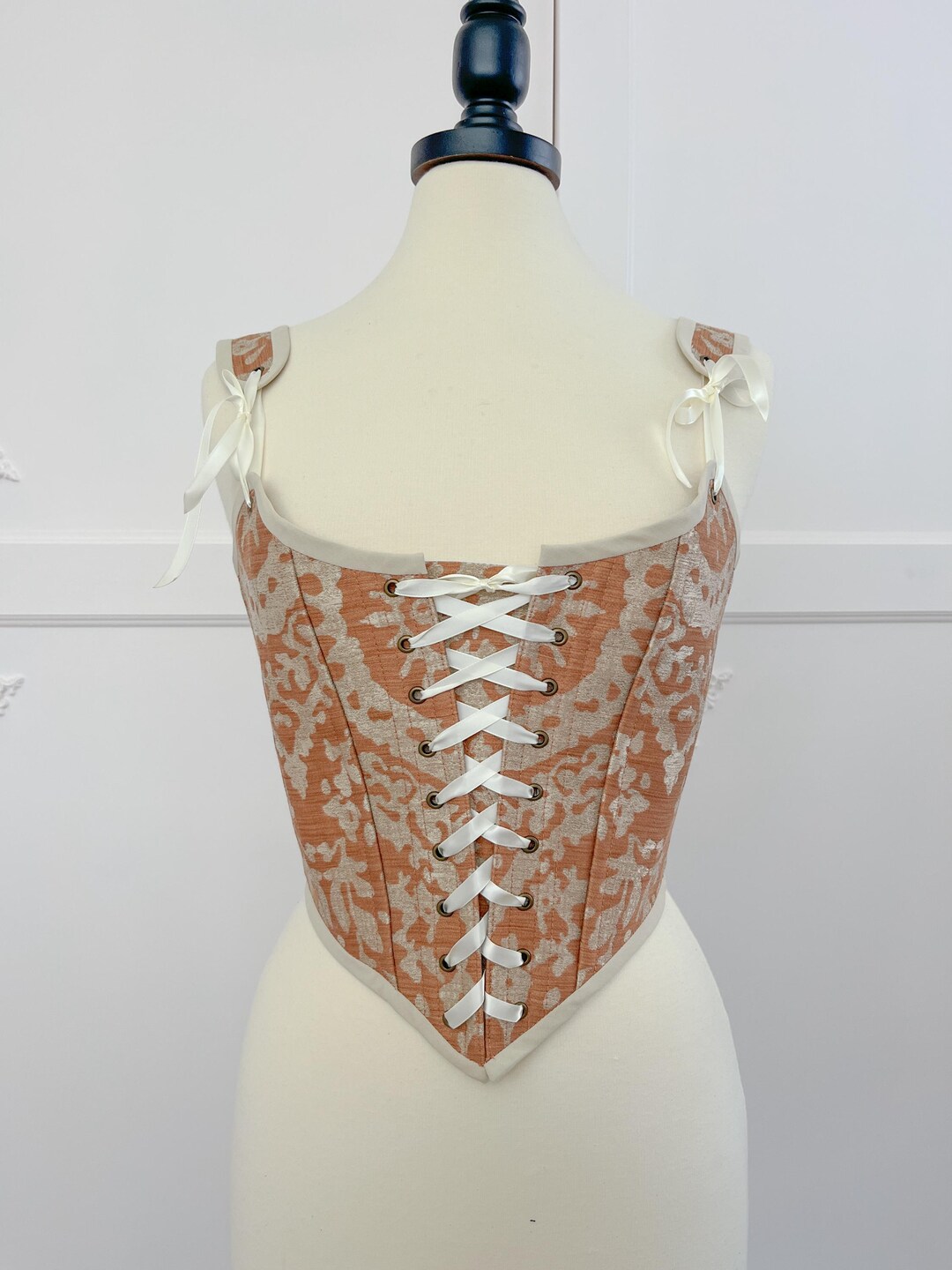 Renaissance Corset Stays - Rust Neutral Autumnal Steel Boned Bodice ...
