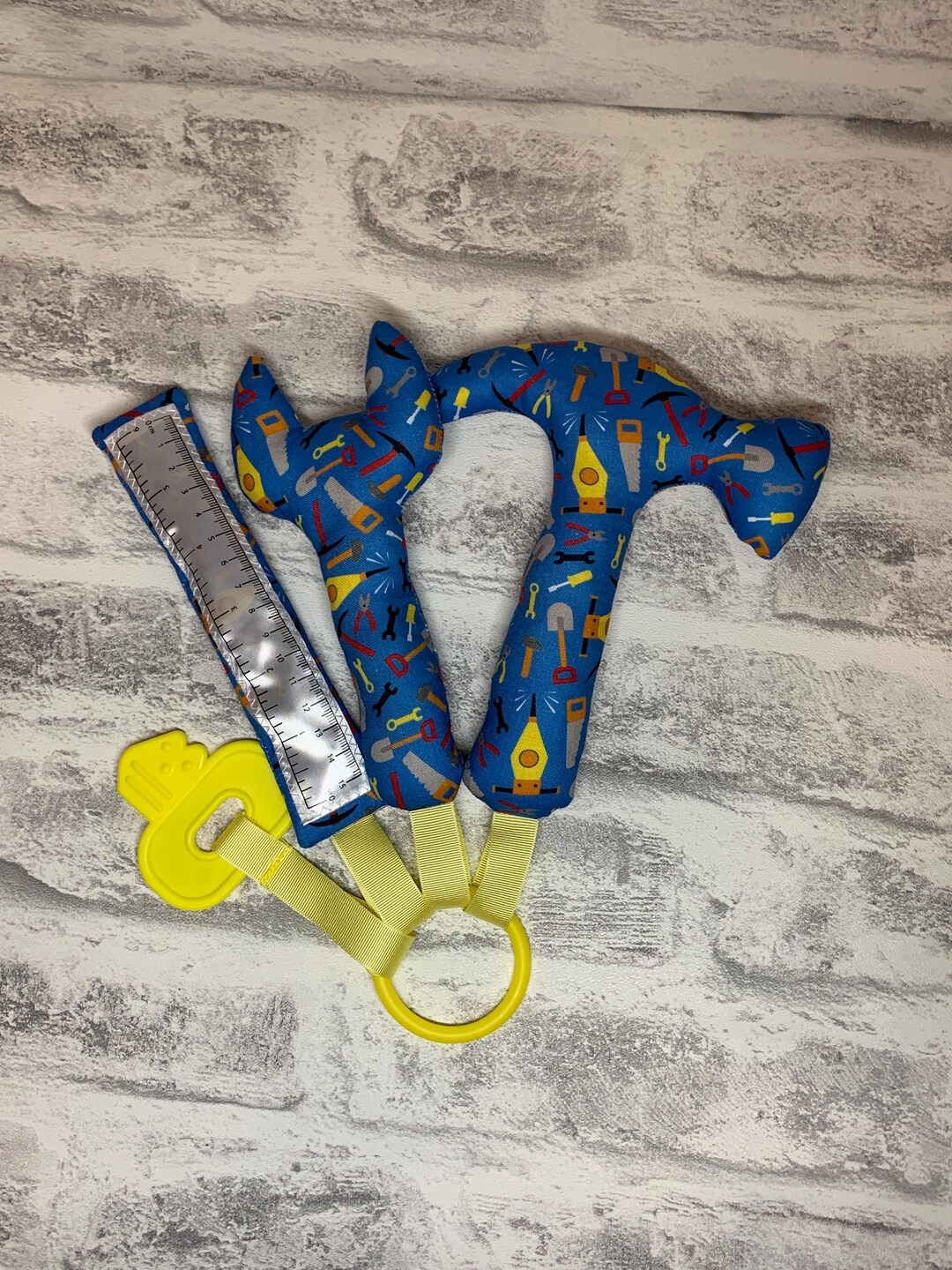 Baby Tool Set Toy, Hammer, Spanner, Ruler, Teether, Baby Shower Gift ...