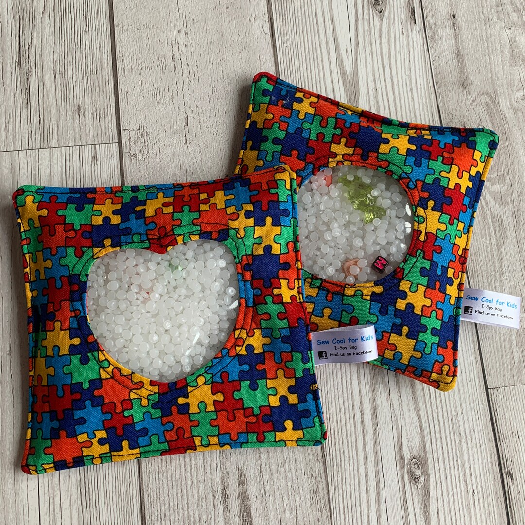 Jigsaw Fabric Fiddle I-spy Bag Sensory Toy - Etsy