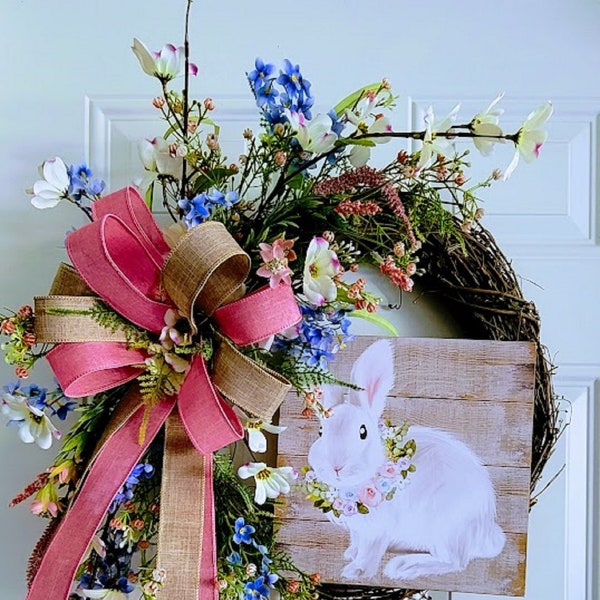 Easter Bunny Wreath - Etsy