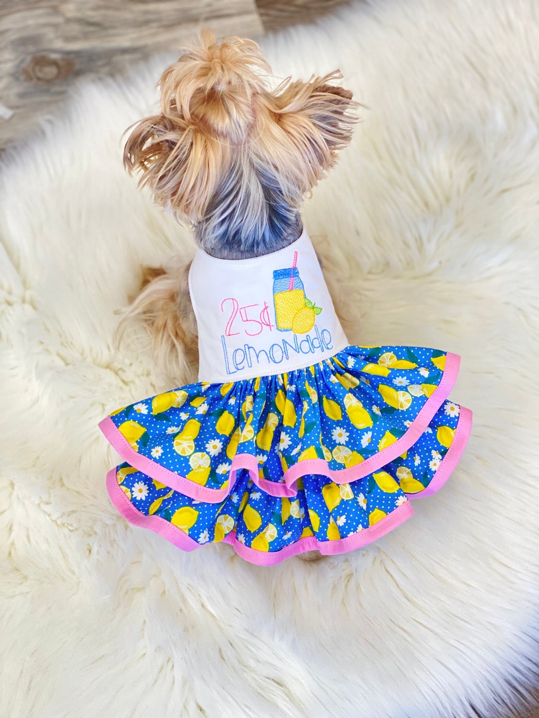 Lemons Lemonade Stand Summer Spring Dog Dress, Customizable to Your ...