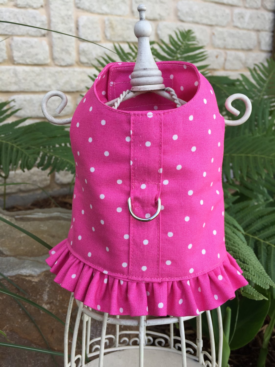 Pink Polka Dot Harness Customizable to Your Dogs Measurements - Etsy