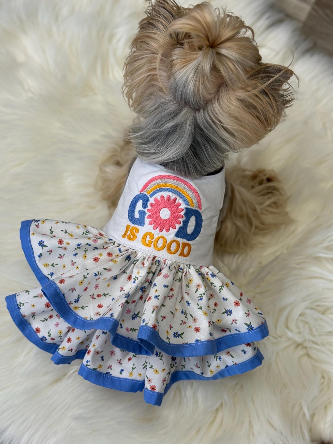 God is Good Religious Dog Dress, Customizable to Your Pets Measurements ...
