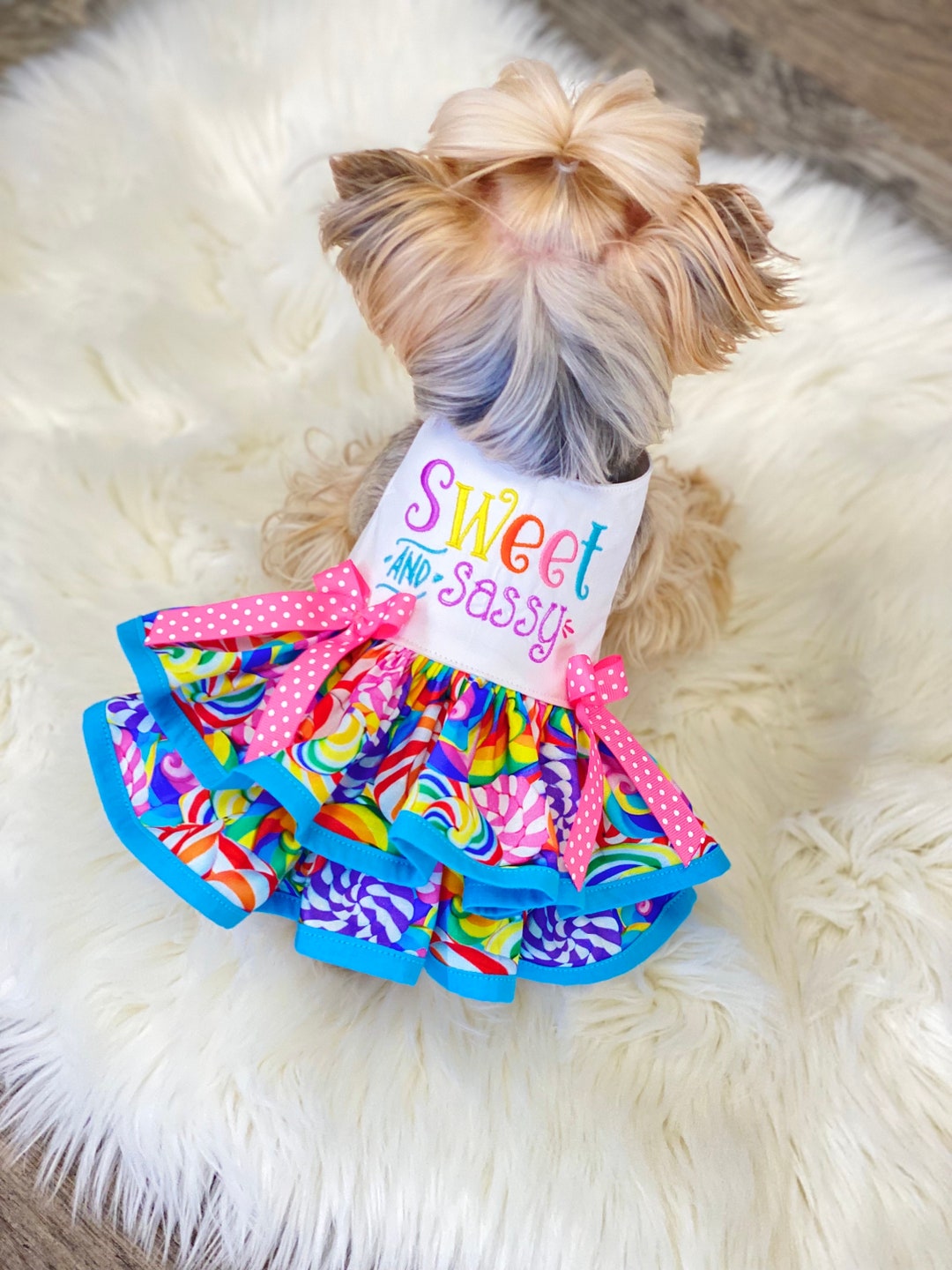 Sweet and Sassy Candy Sweets Dog Dress, Customizable to Your Pets ...