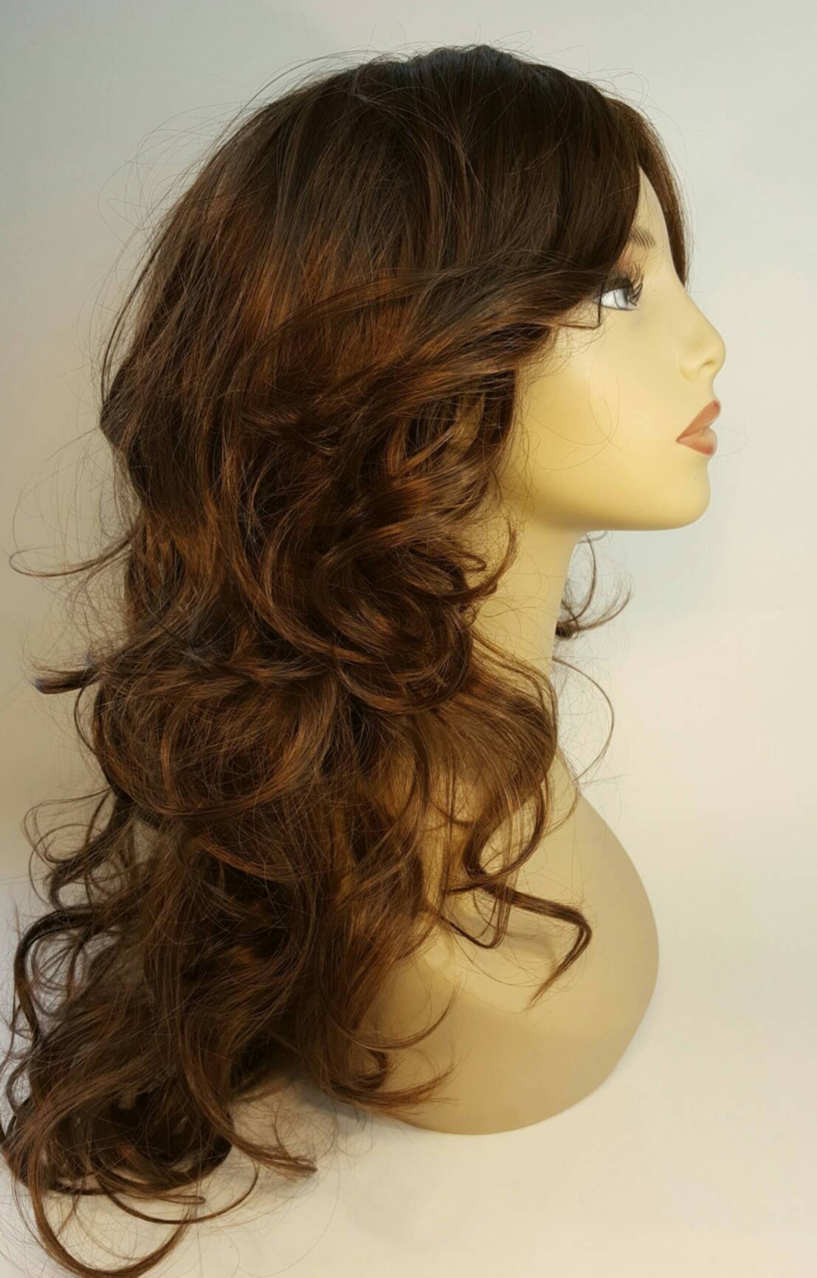 Long Brunette Wig Wavy Brunette Wig Wavy Brown Wig Brunette - Etsy