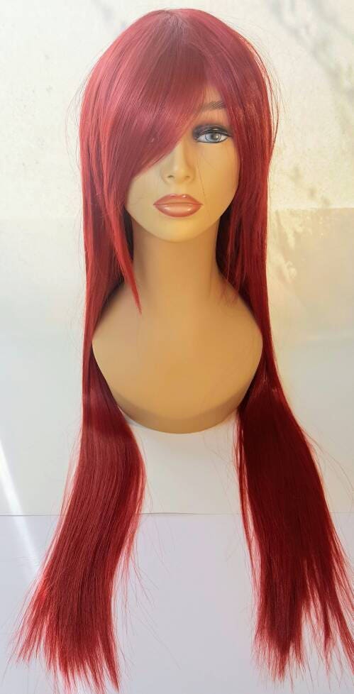 Long Red Wig Red Wig Long Red Wig With Layers Long Red Wig | Etsy