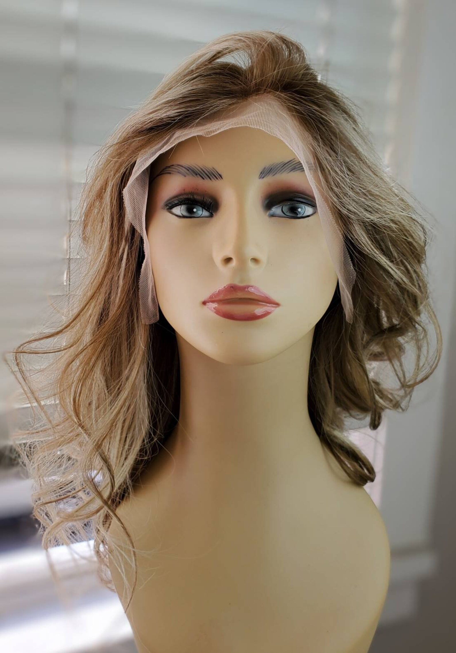 Human Hair Wig Balayage Human Hair Wig Cool Blonde 13x4 - Etsy