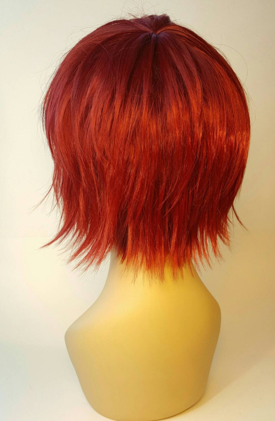 Short Red Wig Wine Red Wig Short Bob With Shaggy Layers - Etsy Canada