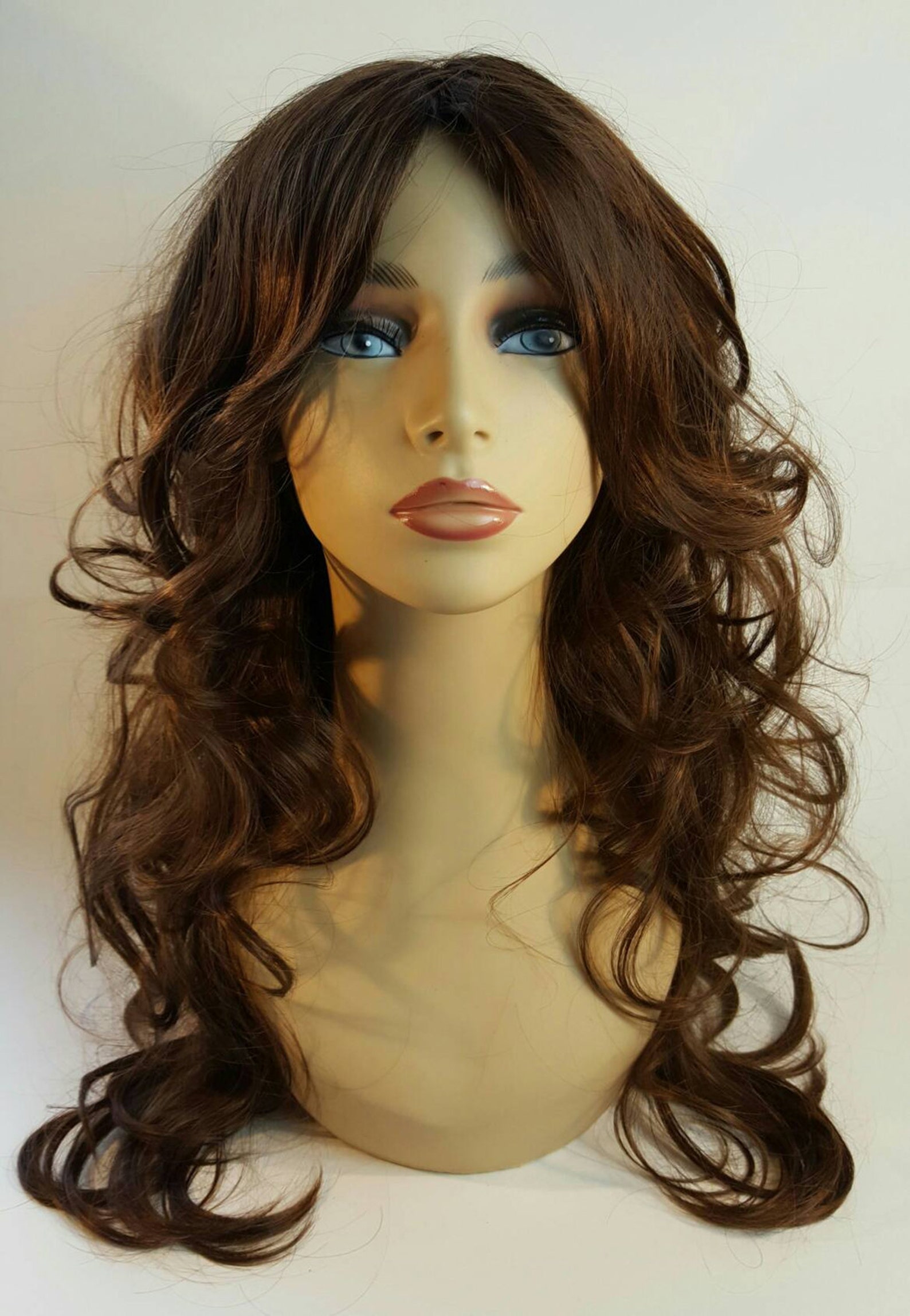 Long Brunette Wig Wavy Brunette Wig Wavy Brown Wig Brunette - Etsy