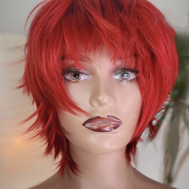 Red Wig - Etsy