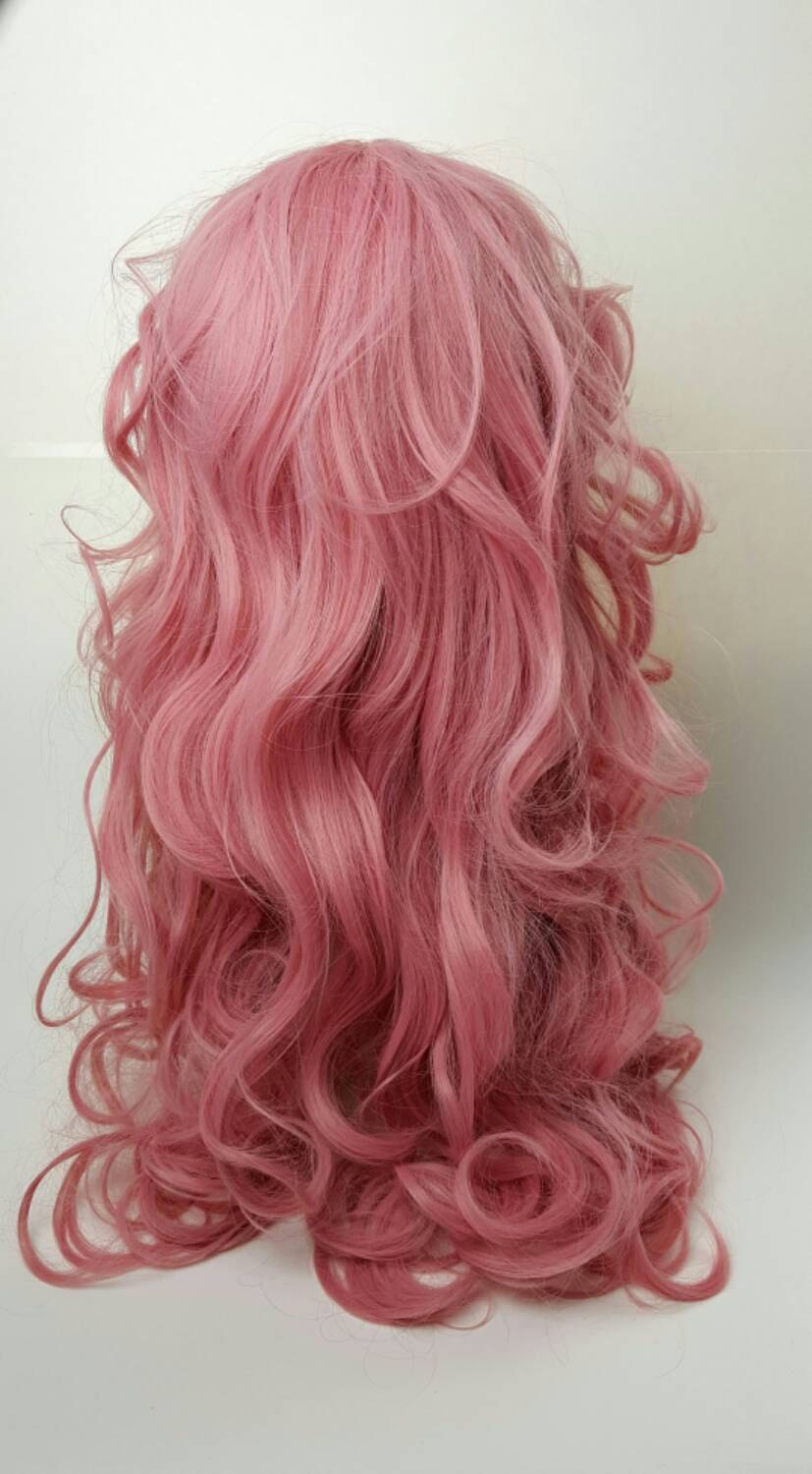 Long Wavey Pink Wig Pink Wig Long Pink Wig Long Layered | Etsy
