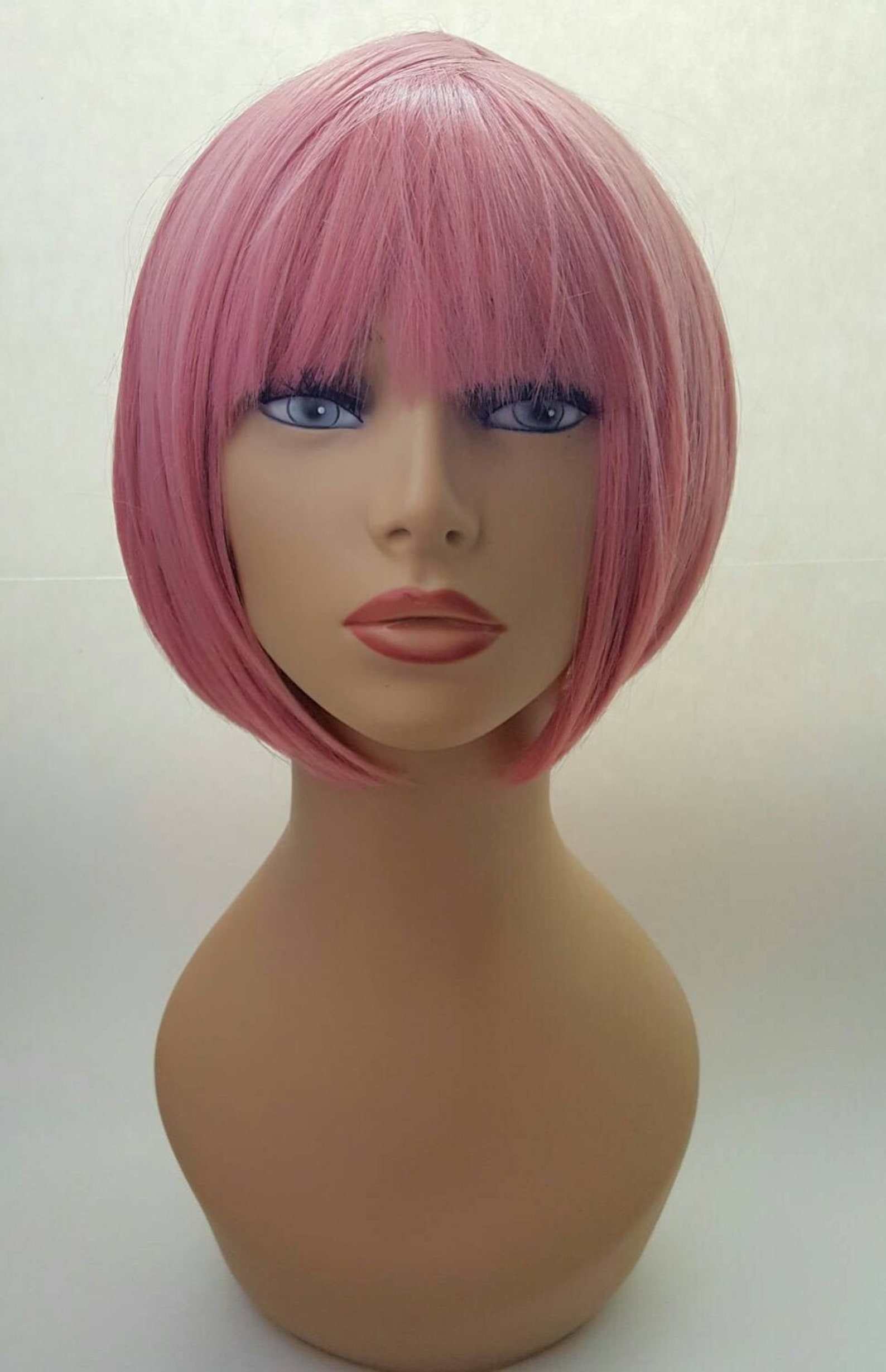 Pink Bob Short Pink Bob Wig Chin Length Bob Bob With Bangs - Etsy