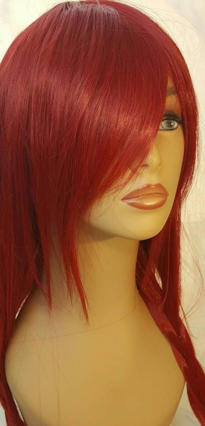 Long Red Wig Red Wig Long Red Wig With Layers Long Red Wig | Etsy