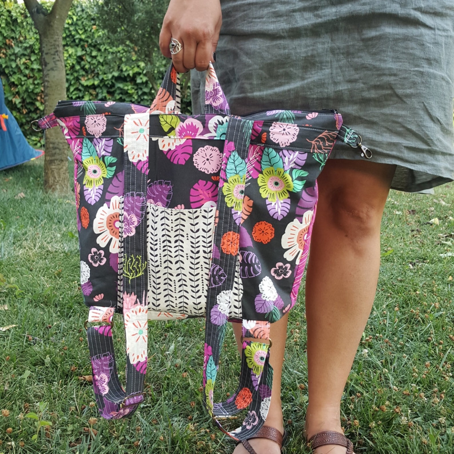 2 in 1 Summer Bag PDF Sewing Pattern, Diy, Backpack Pattern, Totebag ...