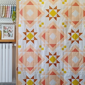 Interlaced Stars Quilt Pattern - PDF Patchwork Pattern Digital Download ...