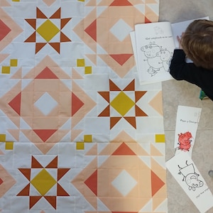 Interlaced Stars Quilt Pattern - PDF Patchwork Pattern Digital Download ...