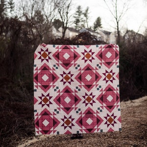 Interlaced Stars Quilt Pattern - PDF Patchwork Pattern Digital Download ...