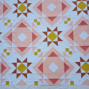 Interlaced Stars Quilt Pattern - PDF Patchwork Pattern Digital Download ...