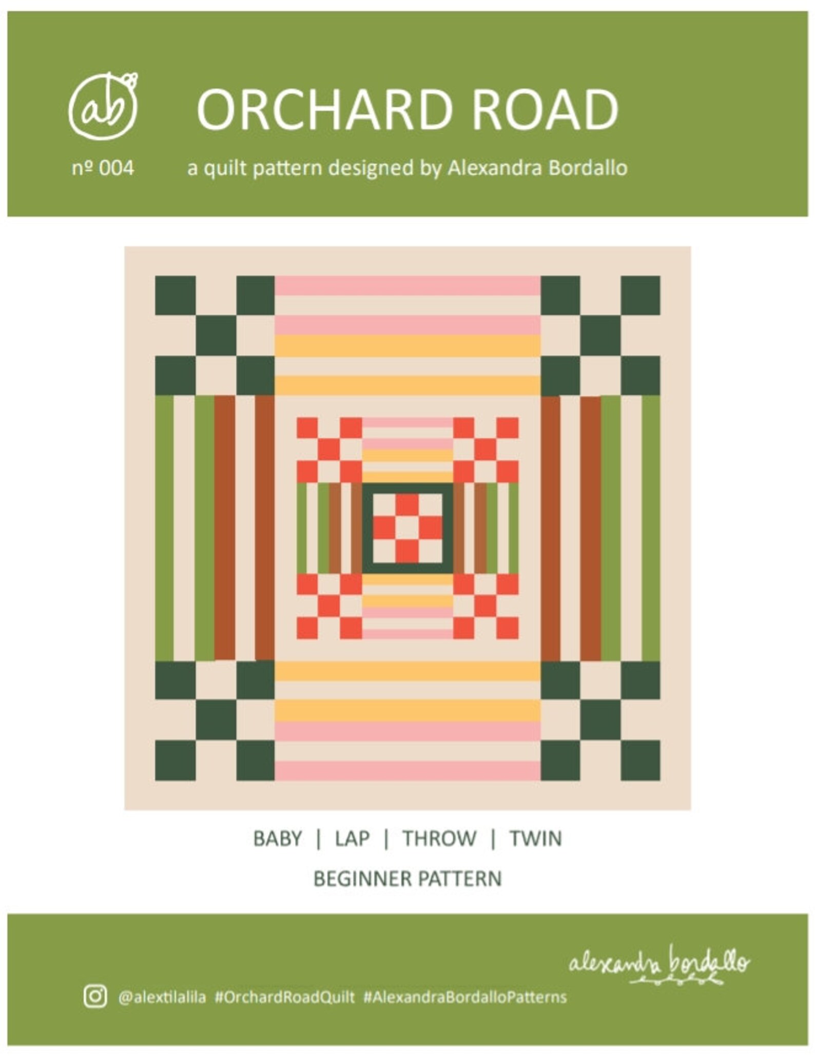 Orchard Road Quilt Pattern PDF Download, Easy Baby Quilt Patterns for Beginners, Nine Patch ...