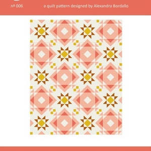 Interlaced Stars Quilt Pattern - PDF Patchwork Pattern Digital Download ...