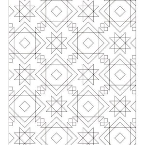 Interlaced Stars Quilt Pattern - PDF Patchwork Pattern Digital Download ...