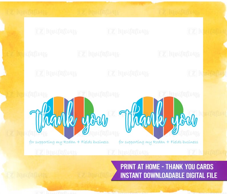 Rodan and Fields Thank You Card RF Thanks Cards RF Thank You DIGITAL ...