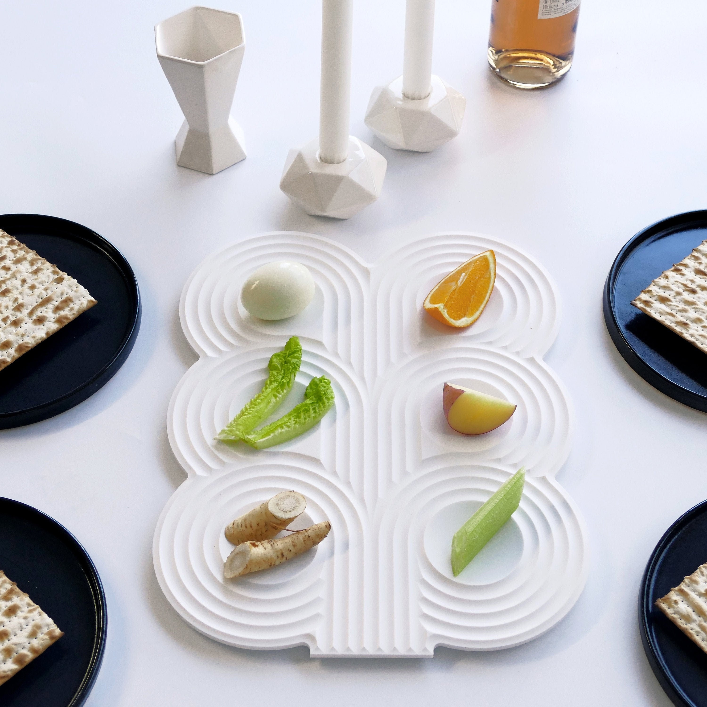 Passover Seder Plate Made of White Corian Modern Minimalist - Etsy Canada