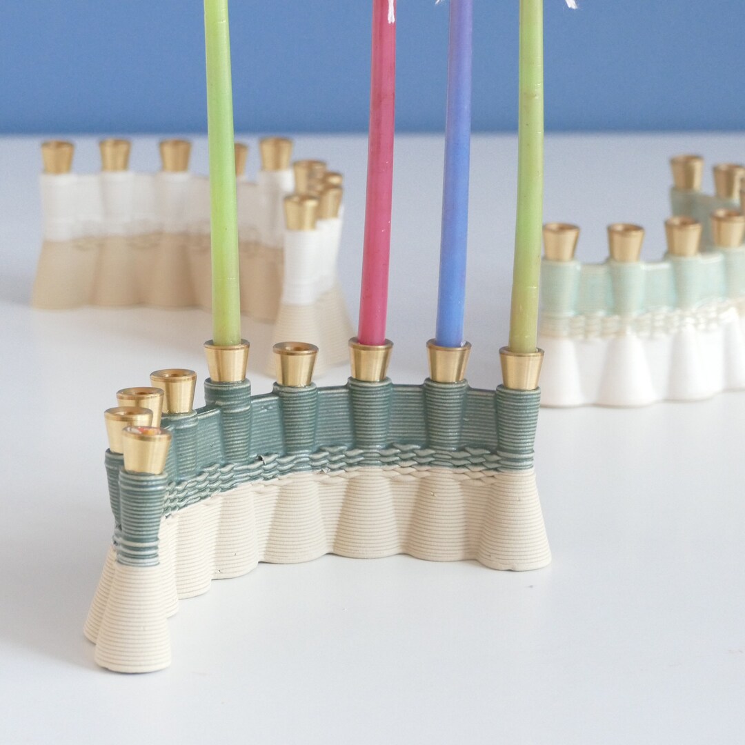 Hanukkah Menorah Modern Judaica -OOAK Early Bird Contemporary Judaica ...