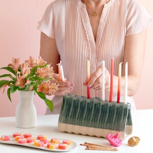 Innovative 3D Printed Clay Menorah, Contemporary Judaica for Chanukah ...