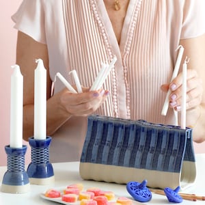 Innovative 3D Printed Clay Menorah, Contemporary Judaica for Chanukah ...