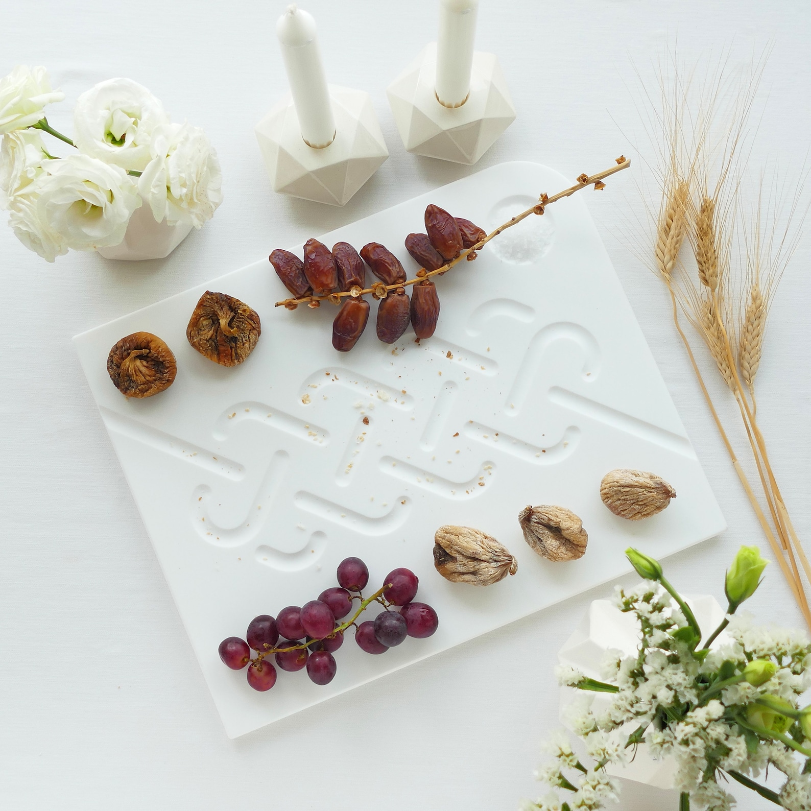 Challah Cheese and Fruit Board for Jewish Holiday Table Rosh - Etsy
