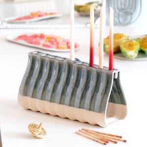 Innovative 3D Printed Clay Menorah, Contemporary Judaica for Chanukah ...