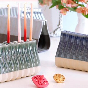 Innovative 3D Printed Clay Menorah, Contemporary Judaica for Chanukah ...