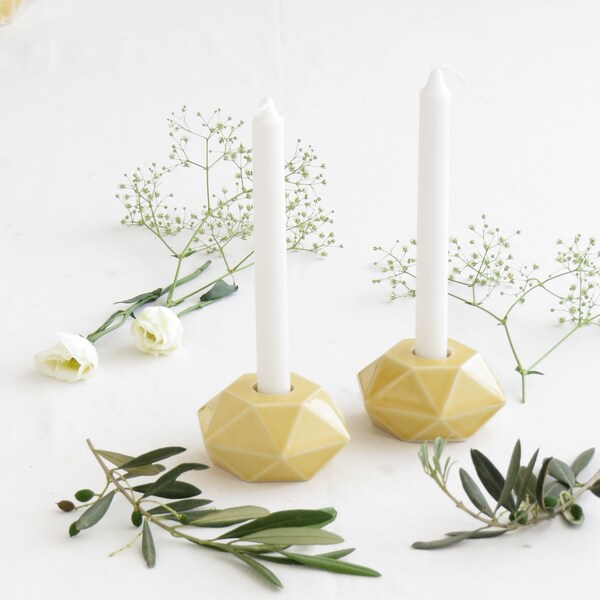 Shabbat Candlesticks - Etsy