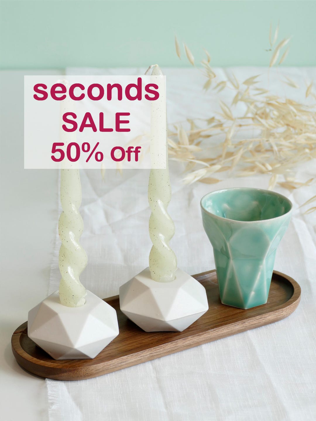 Modern Shabbat Candlesticks With Kiddush Cup, Geometric Shabbat Set ...