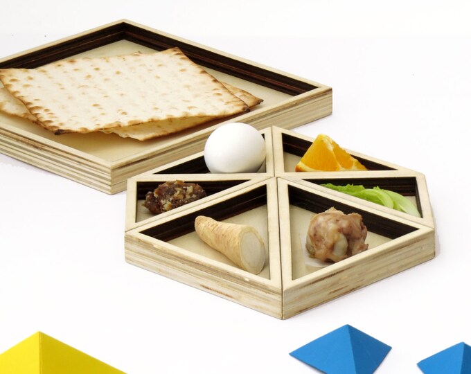 Tangram Seder Plate for Kids poplar Plywood Modern Style - Etsy