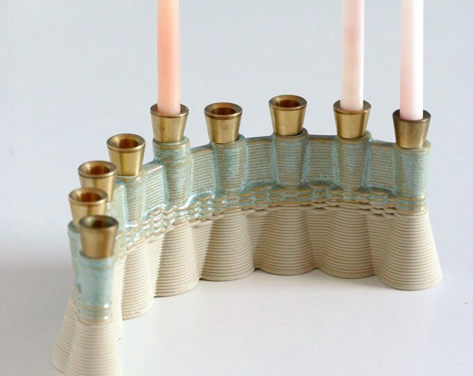 Innovative 3D Printed Clay Menorah, Contemporary Judaica for Chanukah ...